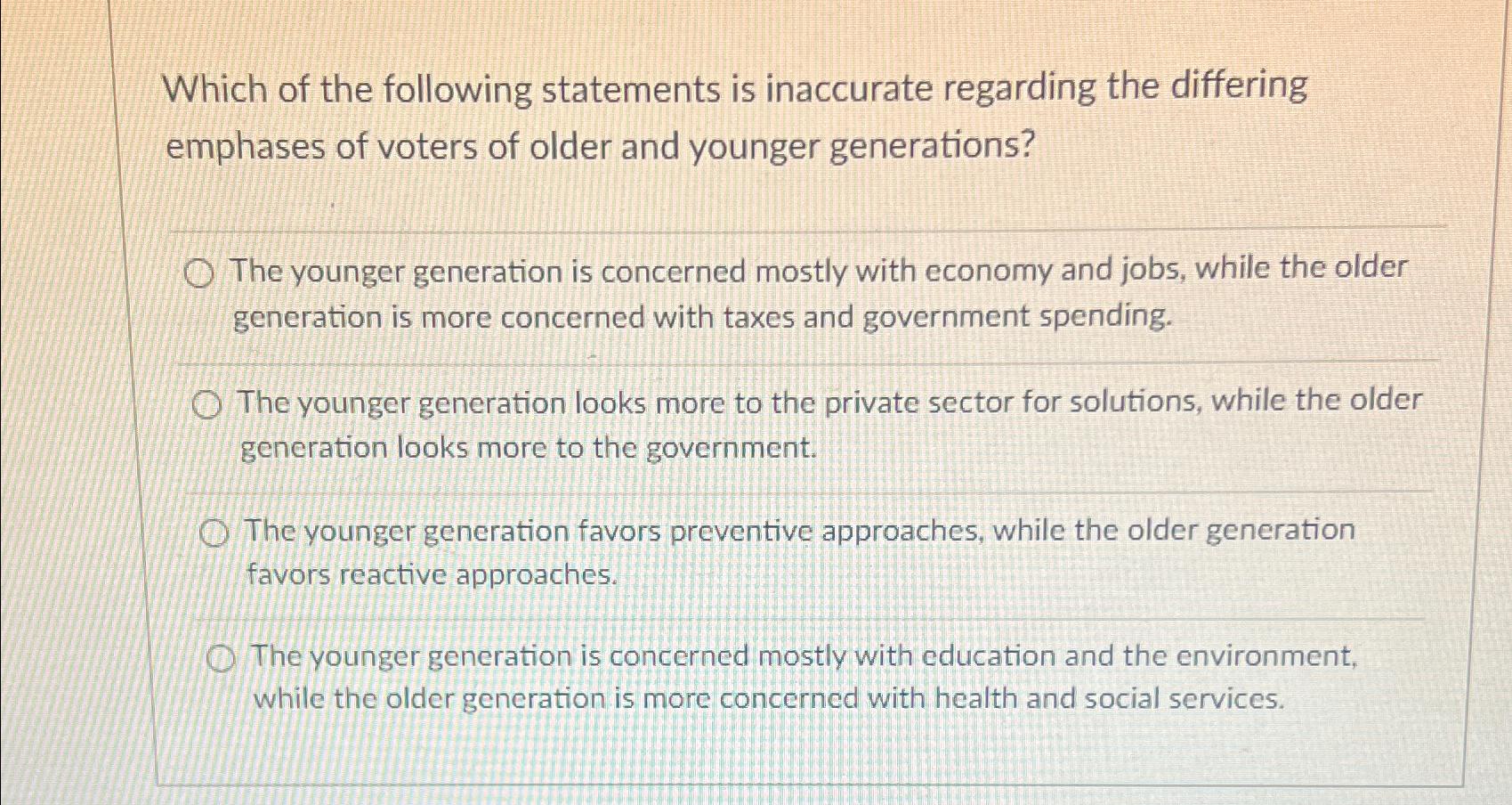 Solved Which of the following statements is inaccurate | Chegg.com