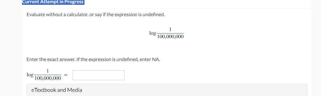 Solved Current Attempt in ProgressEvaluate without a | Chegg.com