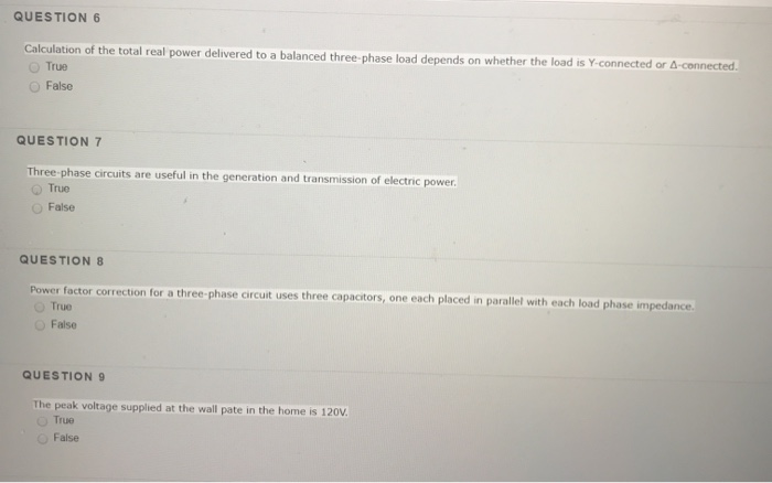 Solved QUESTION 6 Calculation of the total real power | Chegg.com