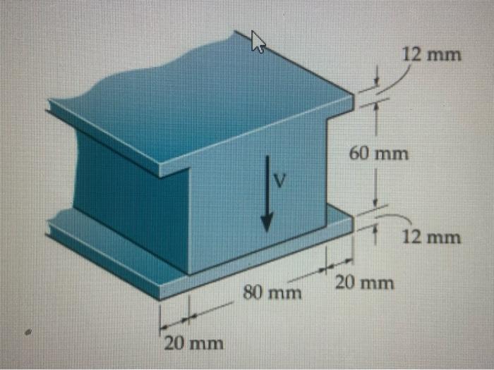The member is subjected to a shear force of V=14kN as | Chegg.com