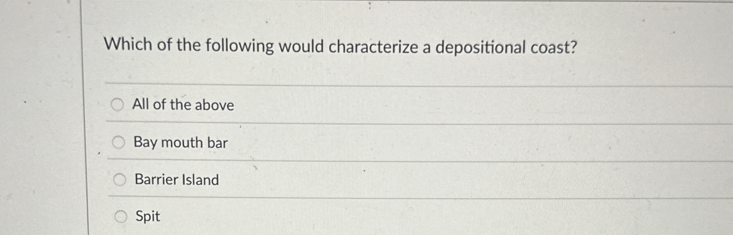 Solved Which of the following would characterize a | Chegg.com