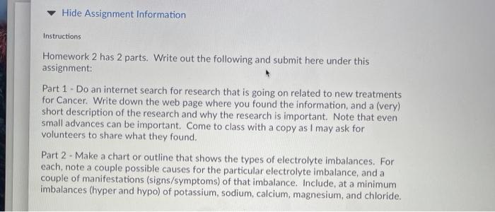 Solved Hide Assignment Information Instructions Homework 2 | Chegg.com