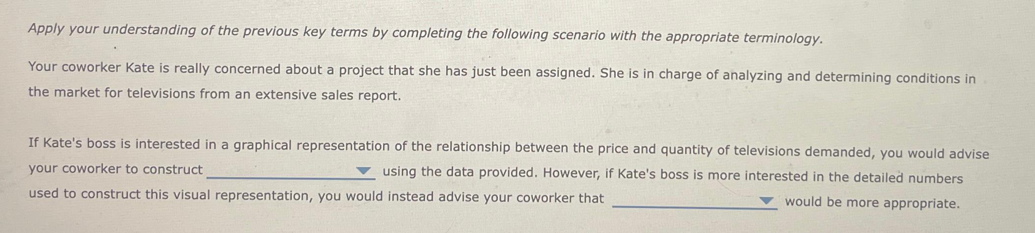 Solved Apply your understanding of the previous key terms by | Chegg.com