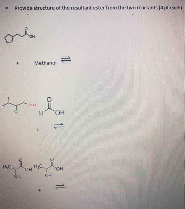 Solved Provide IUPAC names for the following esters | Chegg.com