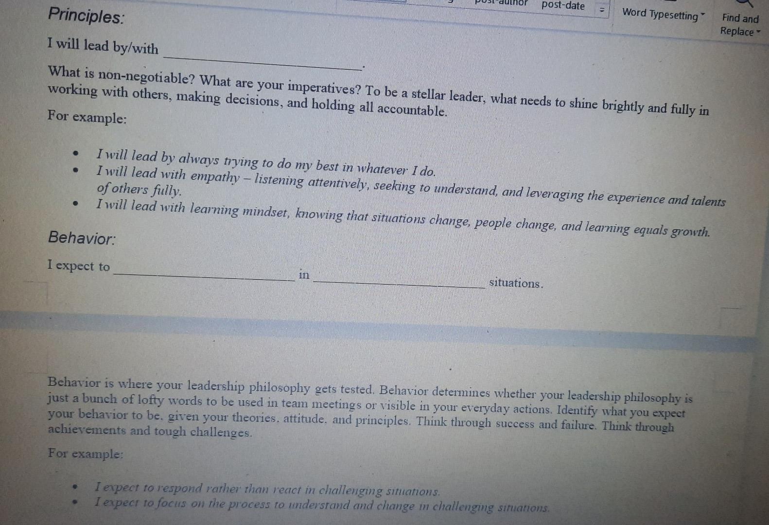 Solved date Word Typesetting Find and se Replace Step 2: | Chegg.com