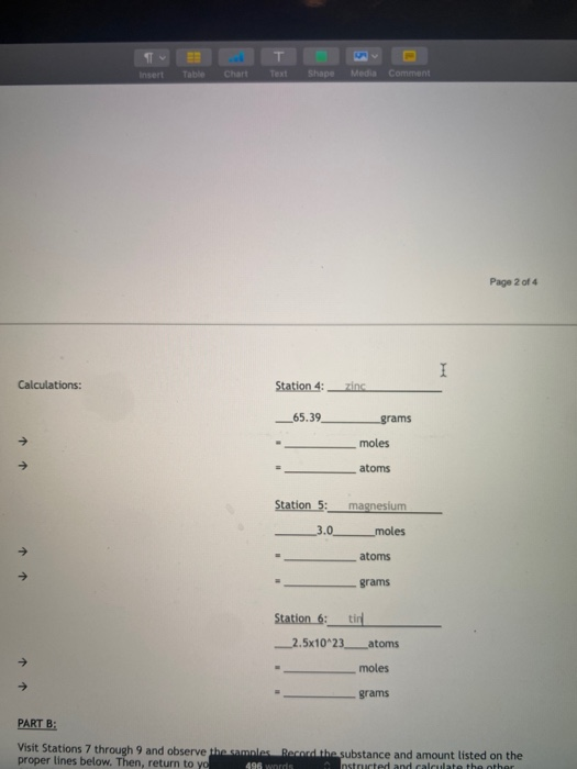 Solved T Text Insert Table Chart Shape Media Comment PART A: | Chegg.com | Chegg.com