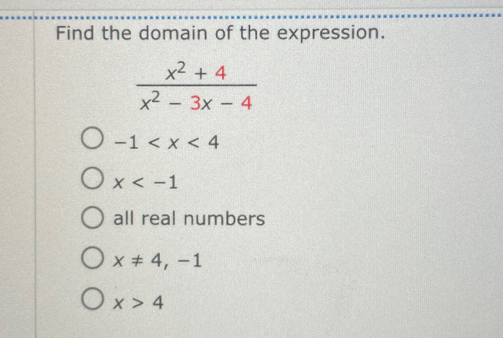 Solved Find the domain of the | Chegg.com