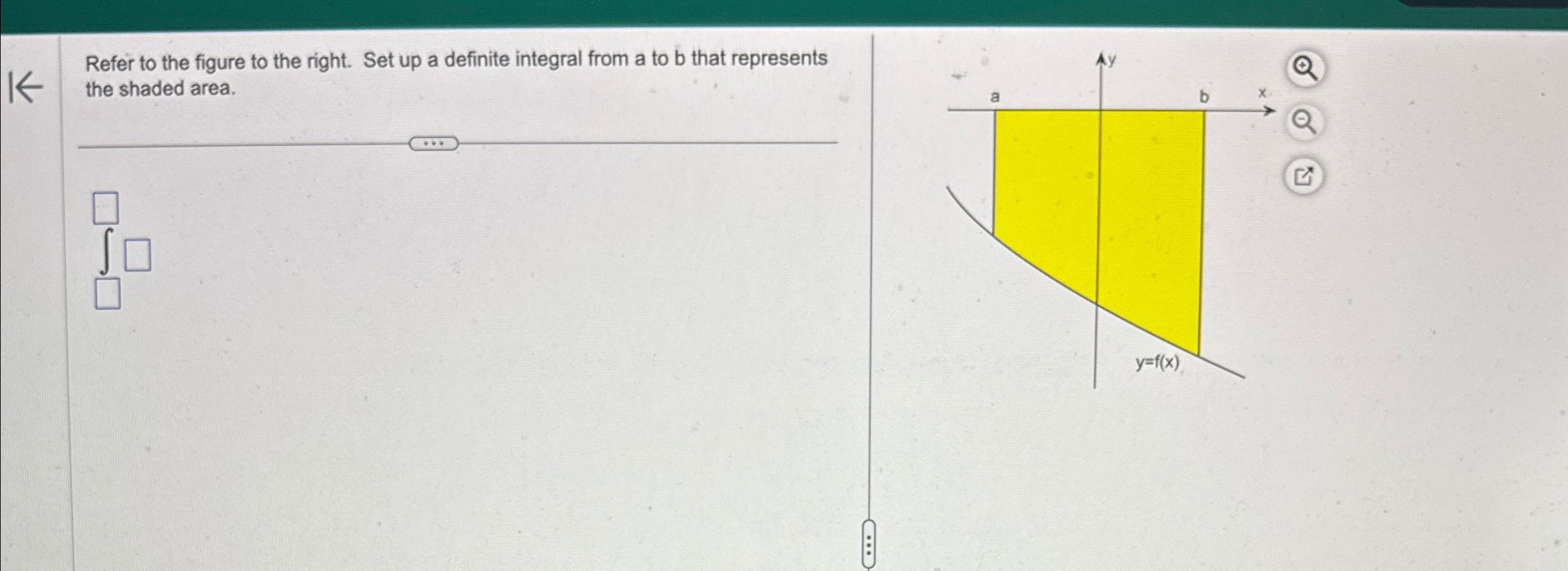 Solved Refer to the figure to the right. Set up a definite | Chegg.com