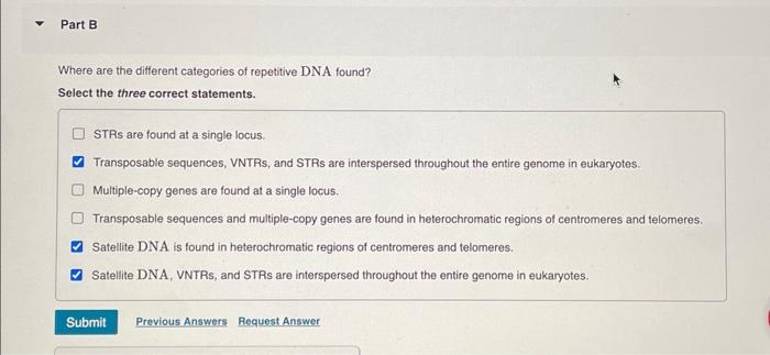Solved Where are the different categories of repetitive DNA | Chegg.com