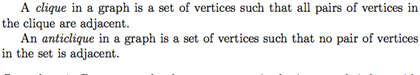 Solved A clique in a graph is a set of vertices such that | Chegg.com