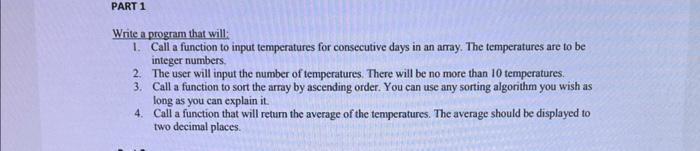 Solved Write a program that will: 1. Call a function to | Chegg.com