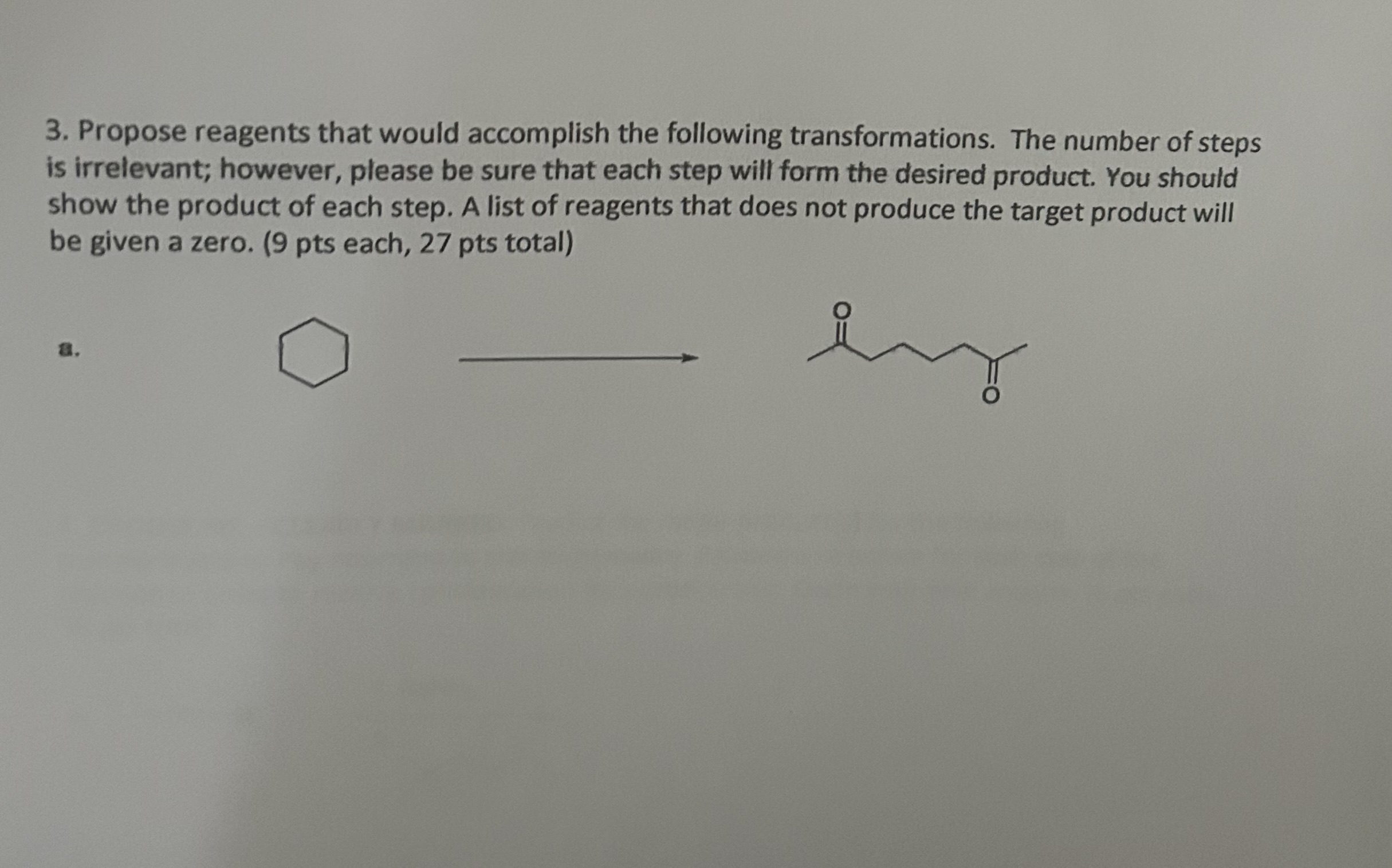 Solved Propose reagents that would accomplish the following | Chegg.com