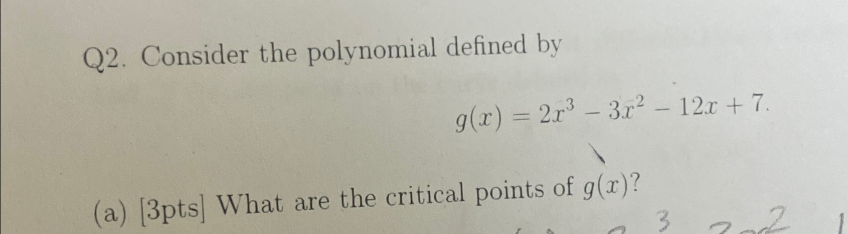 Solved Q2. ﻿Consider the polynomial defined | Chegg.com