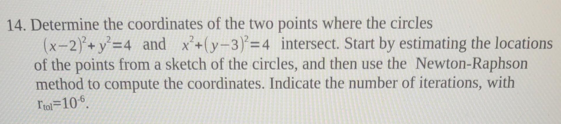 Solved 4. Determine the coordinates of the two points where | Chegg.com