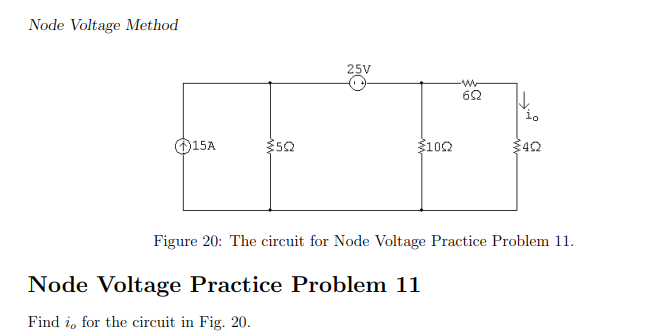 Solved Node Voltage MethodNode Voltage Practice Problem | Chegg.com