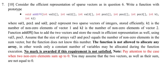 Solved 7. [10] Consider the efficient representation of | Chegg.com