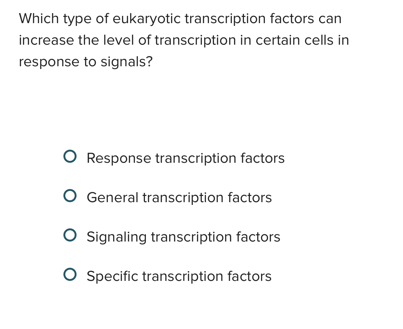 Solved Which type of eukaryotic transcription factors can | Chegg.com