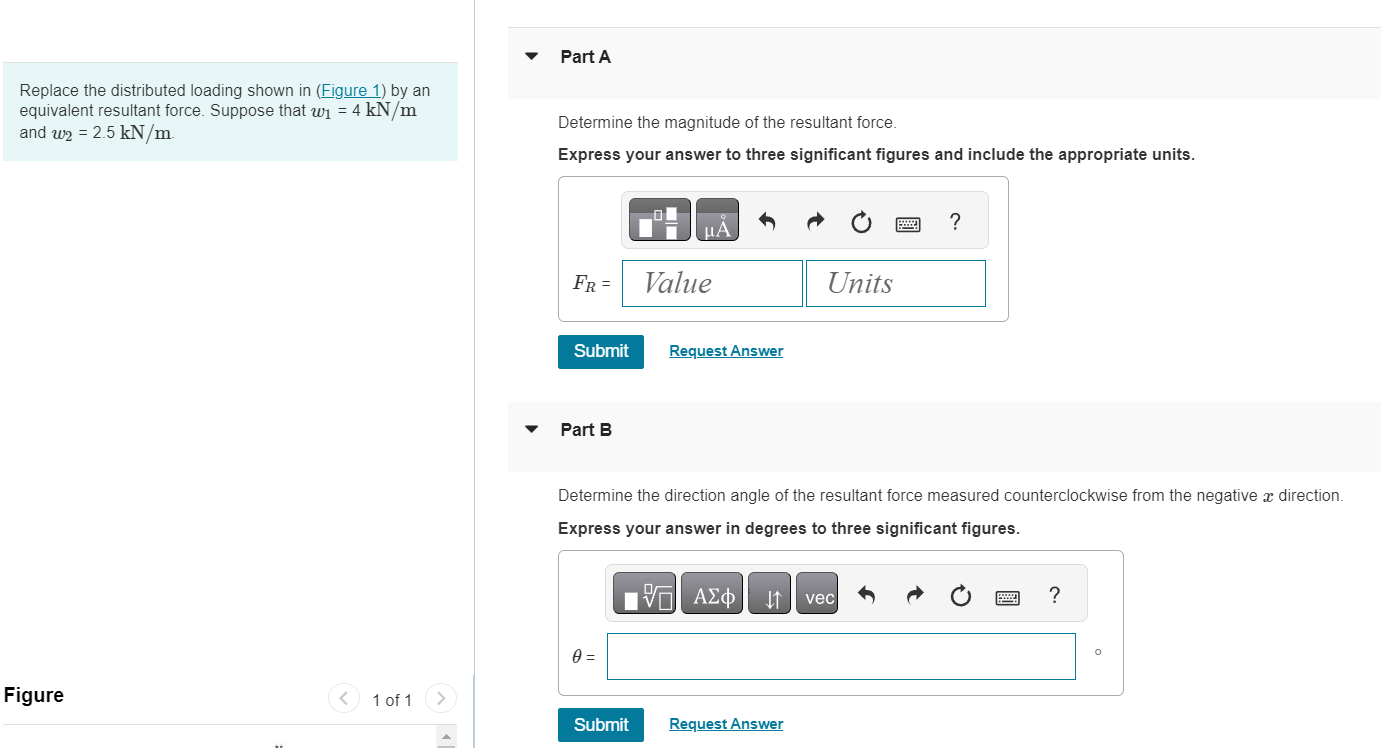 Solved Replace the distributed loading shown | Chegg.com