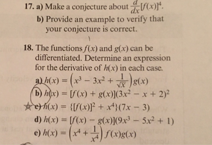 Solved 17. a) Make a conjecture about 1(x)). b) Provide an | Chegg.com