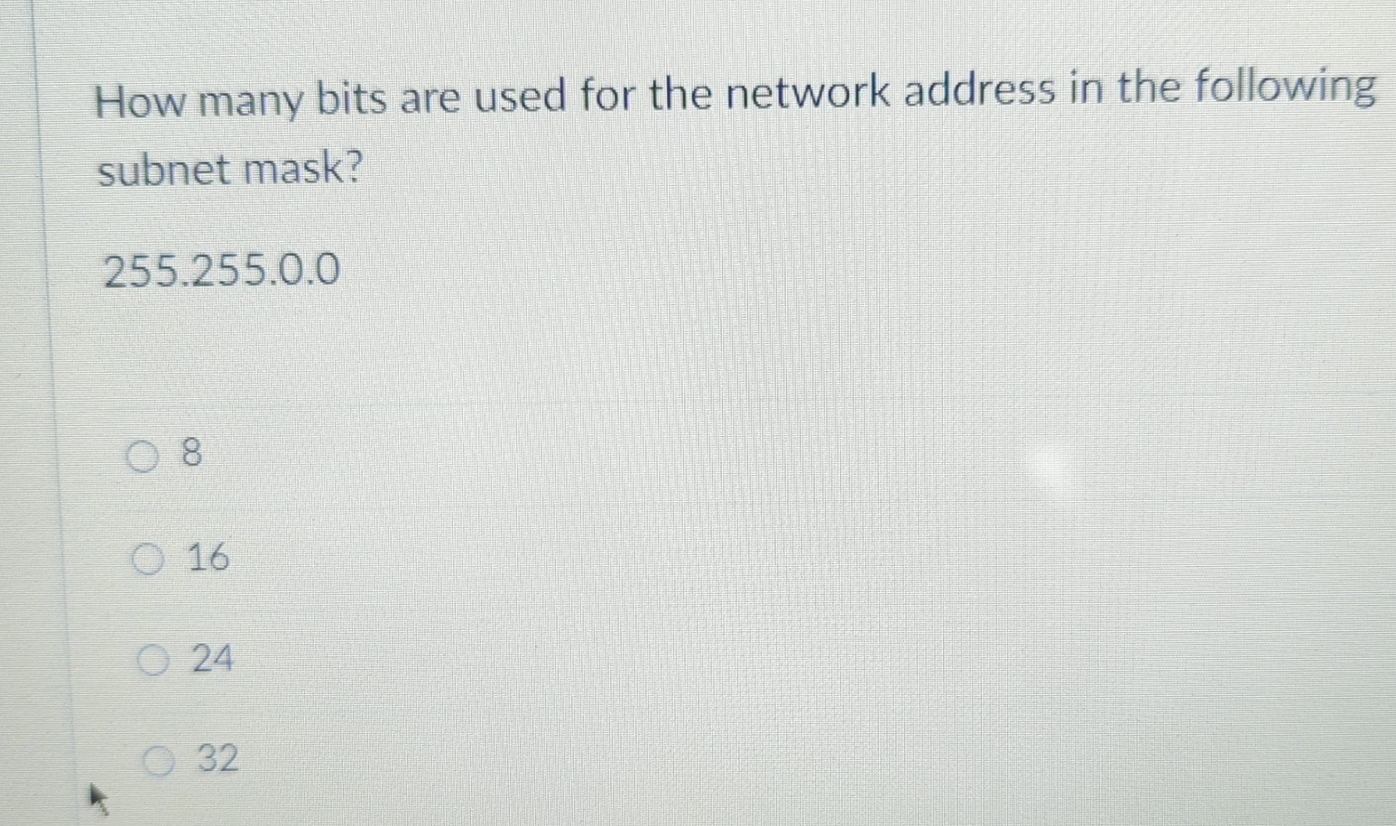 Solved How many bits are used for the network address in the | Chegg.com