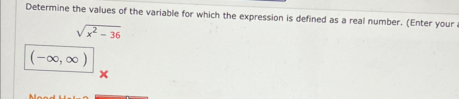 Solved Determine the values of the variable for which the | Chegg.com