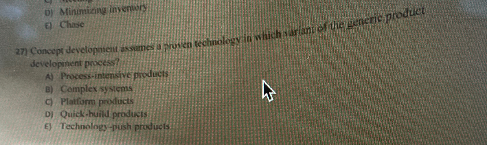 Solved Concept devolopment assumes a proven technology in | Chegg.com