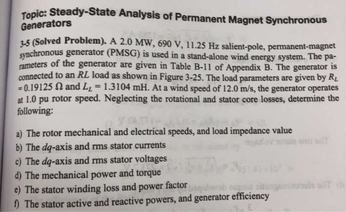 Solved 3-6. Repeat Problem 3-5 v Problem 3-5 when the PMSG | Chegg.com Solved 3-6. Repeat Problem 3-5 v Problem 3-5 when the PMSG | Chegg.com