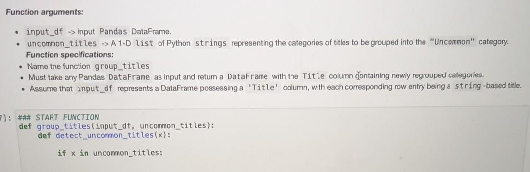 Solved Function Arguments • Inputdf Input Pandas