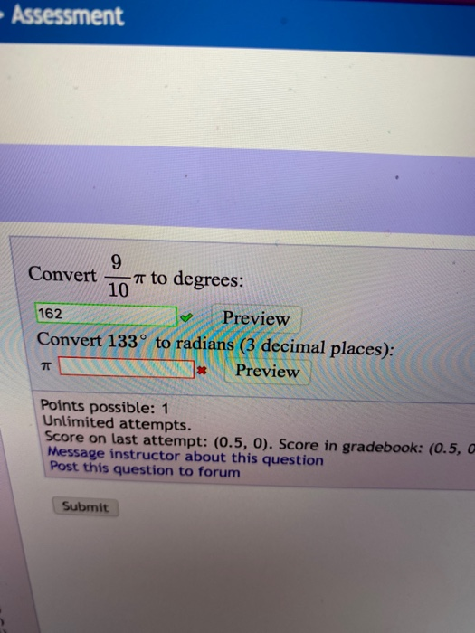 Solved Convert 9/10π to degrees. Convert 133 degrees to | Chegg.com