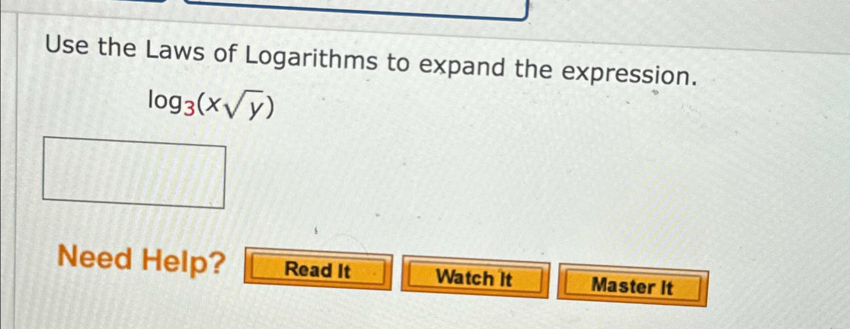 Solved Use the Laws of Logarithms to expand the | Chegg.com