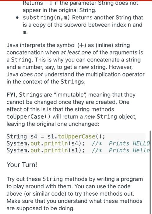 Solved In Java, String is not a primitive data type. | Chegg.com