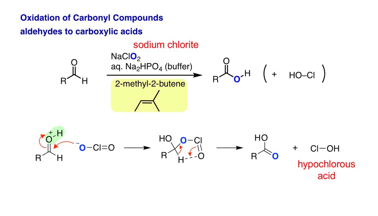 Solved In this reduction of aldehyde to carboxylic acids | Chegg.com