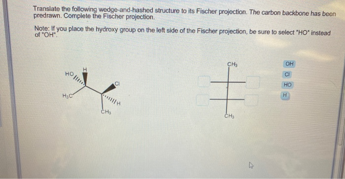 Solved Translate the following wedge-and-hashed structure to | Chegg.com