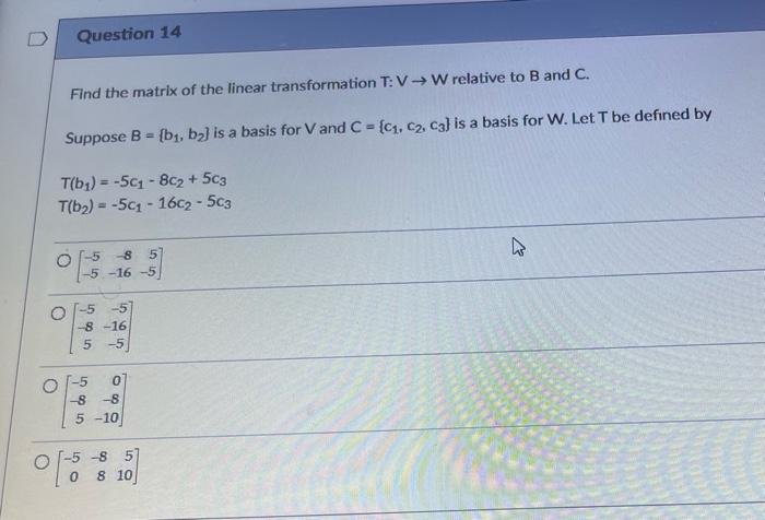 Solved Find the dimensions of the null space and the column | Chegg.com