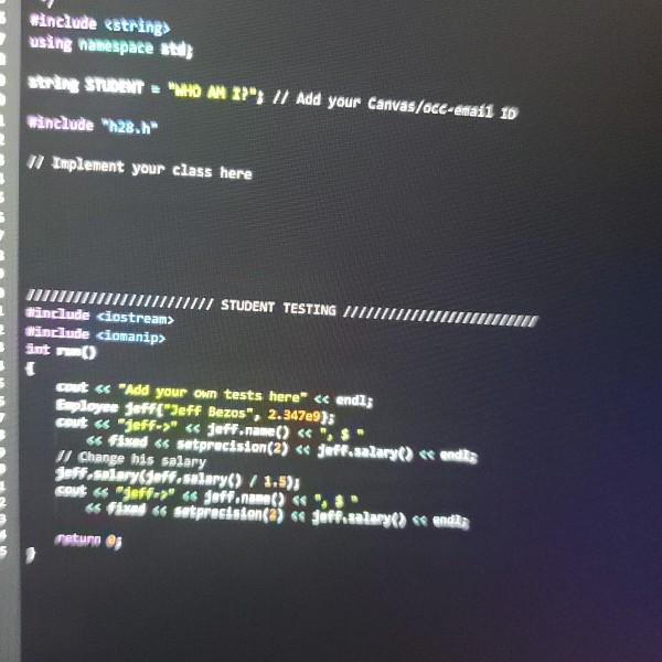 Solved Employees Are People Too С Lass Data Members Can Be