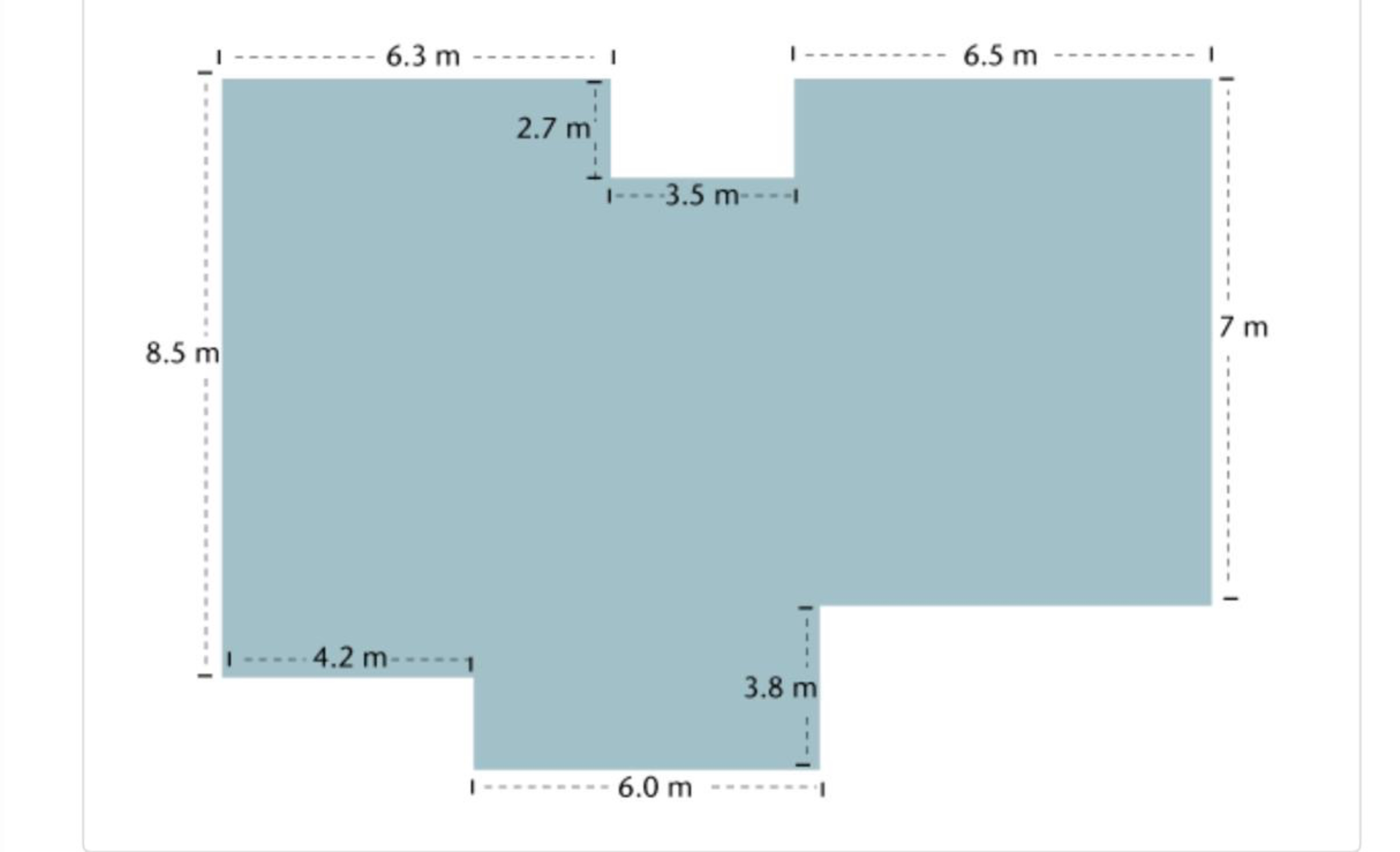 find the area of the irregular shape with missing | Chegg.com