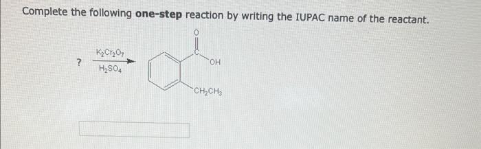 Solved Complete the following one-step reaction by writing | Chegg.com