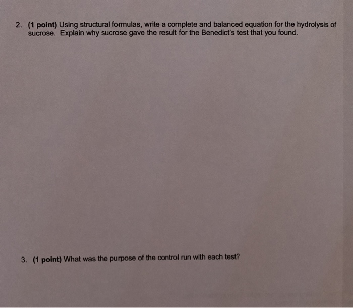 Solved 2 1 Point Using Structural Formulas Write A 7639