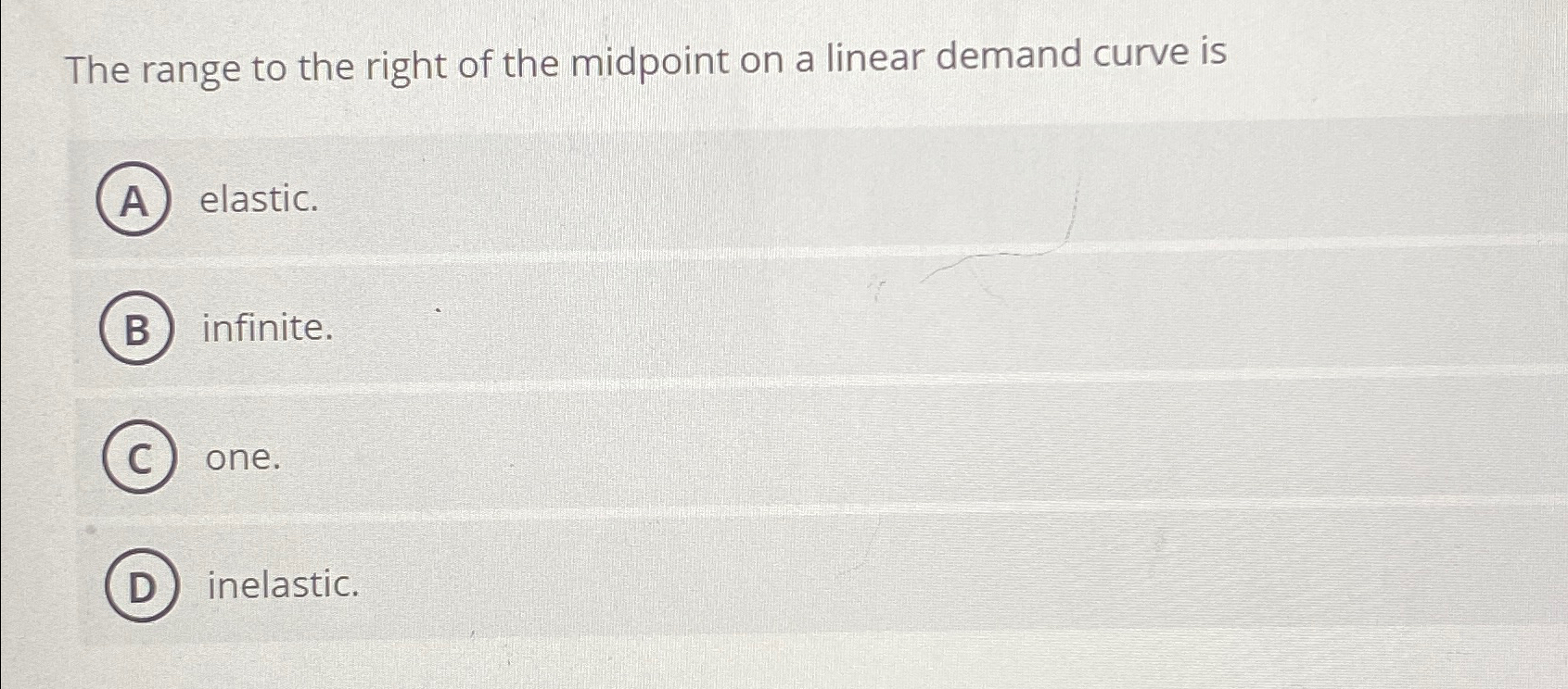 Solved The range to the right of the midpoint on a linear | Chegg.com
