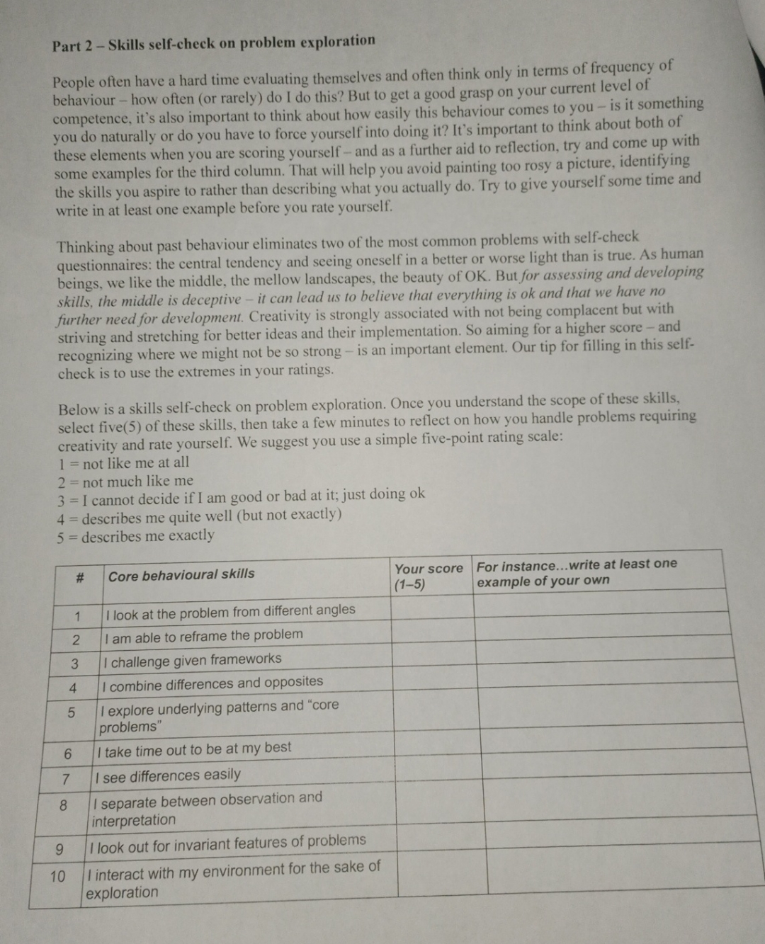 Solved Part 2 - ﻿Skills self-check on problem | Chegg.com