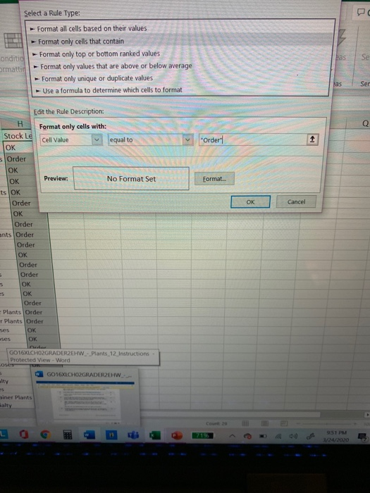 Solved i am trying to use conditional formating to bold | Chegg.com