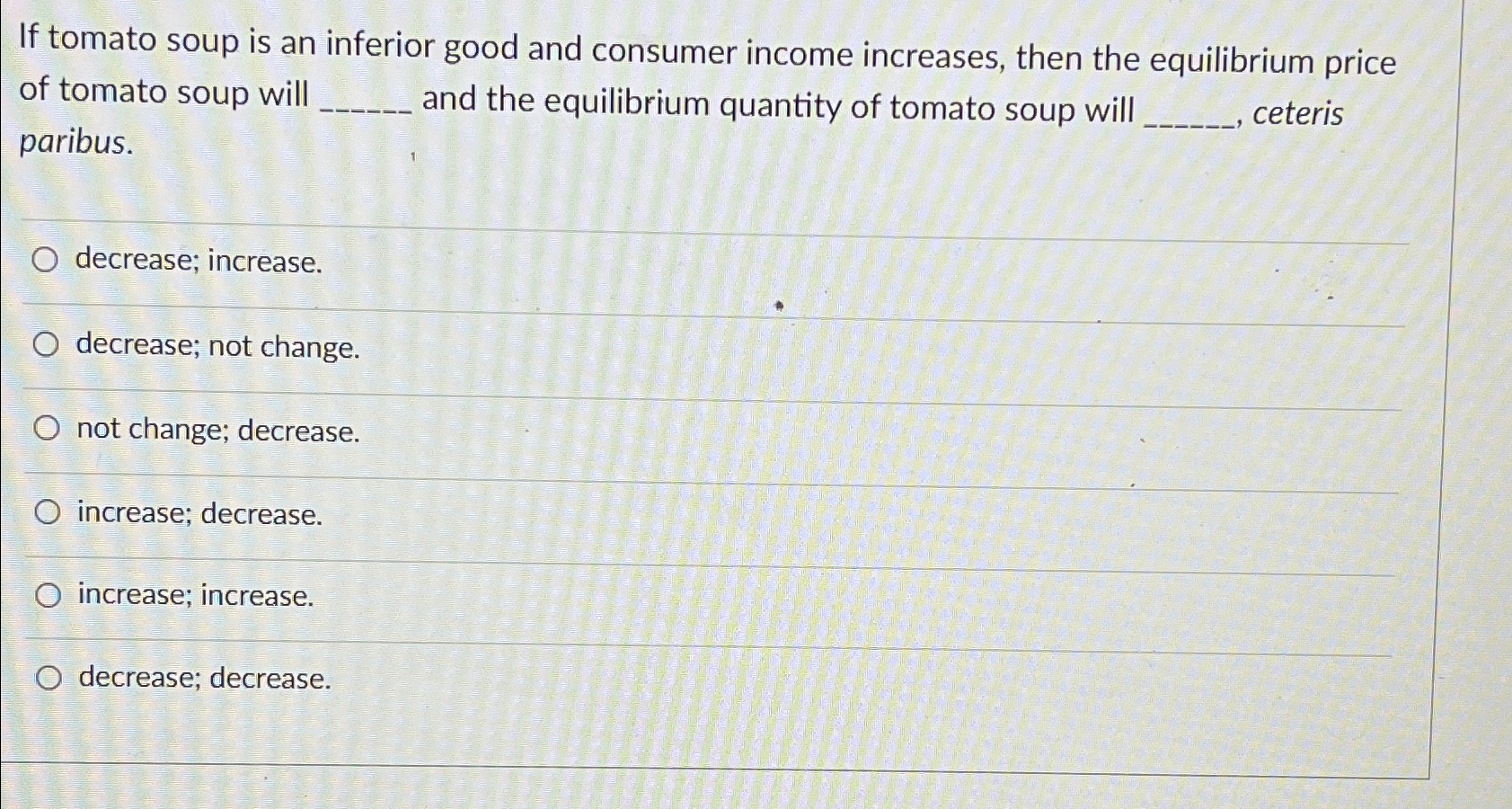 Solved If tomato soup is an inferior good and consumer | Chegg.com