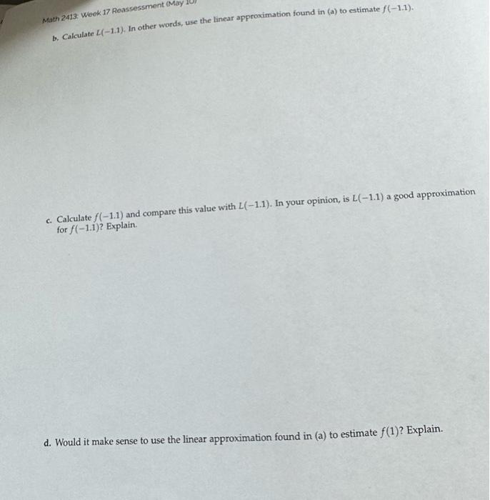 Solved 1. Consider the function f(x)=−x3+2x+1. a. Find the | Chegg.com