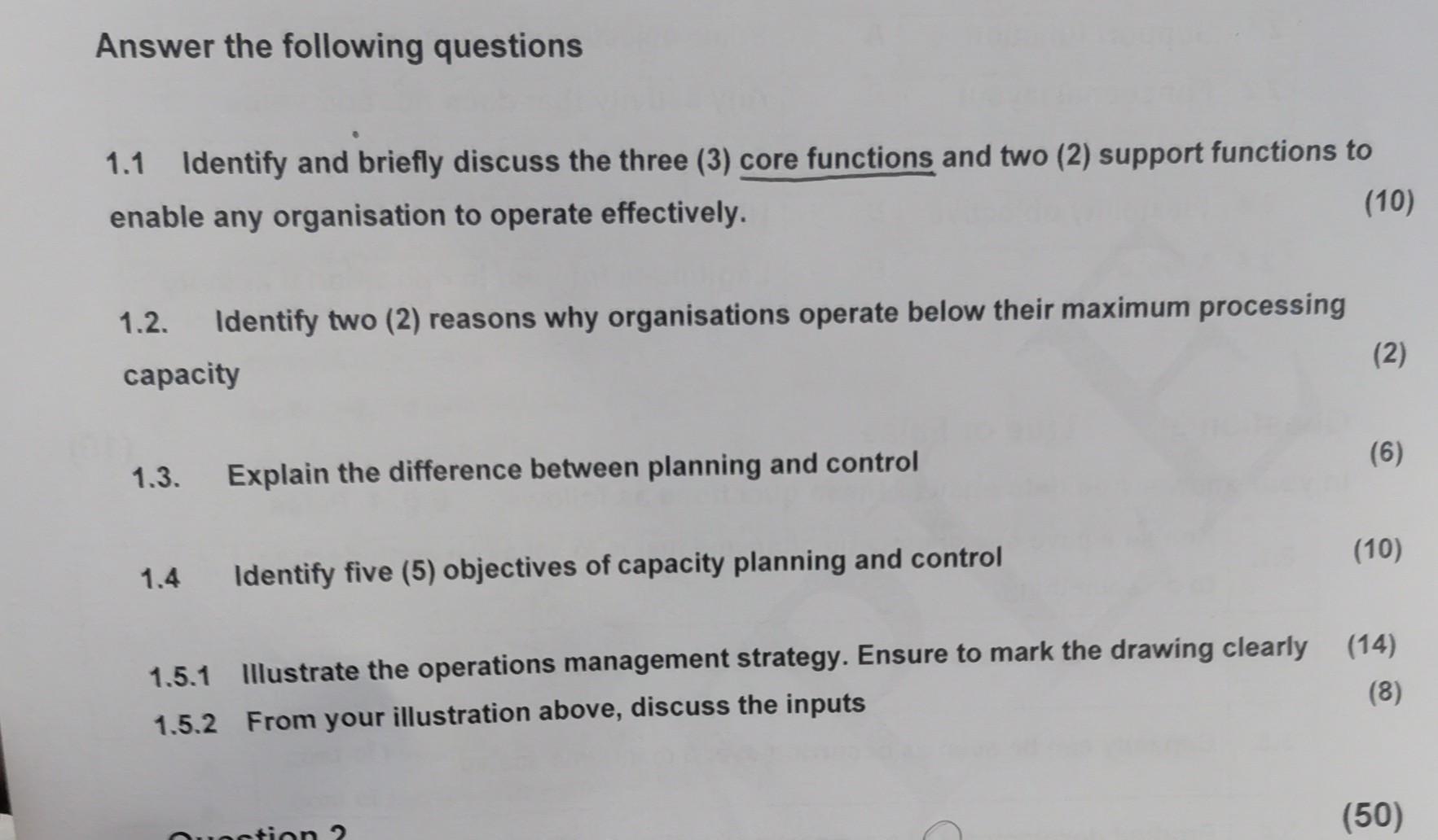 Solved Answer the following questions 1.1 Identify and | Chegg.com