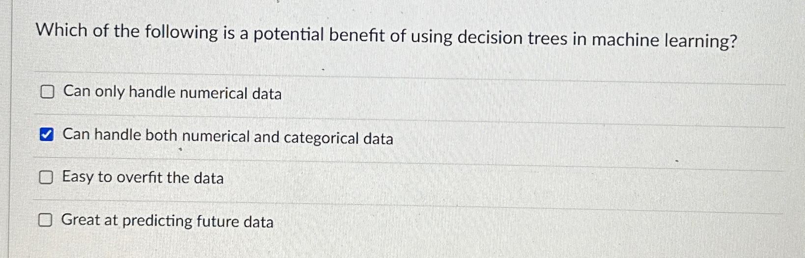 Solved Which of the following is a potential benefit of | Chegg.com