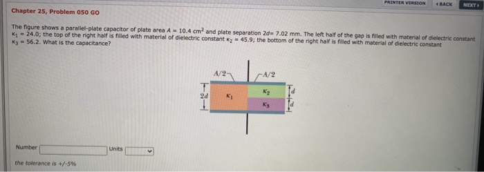 Solved PRINTER VERSION « BACK NEXT Chapter 25, Problem 050 | Chegg.com