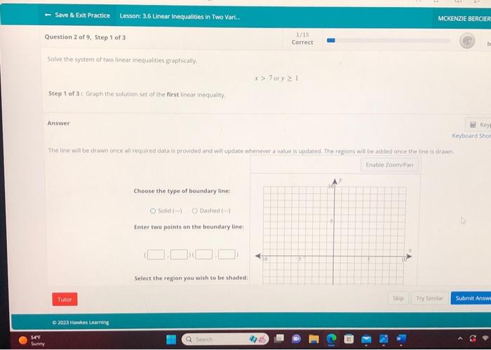 Solved - Save & Exit Practice Lesson: 3.6 Linear | Chegg.com