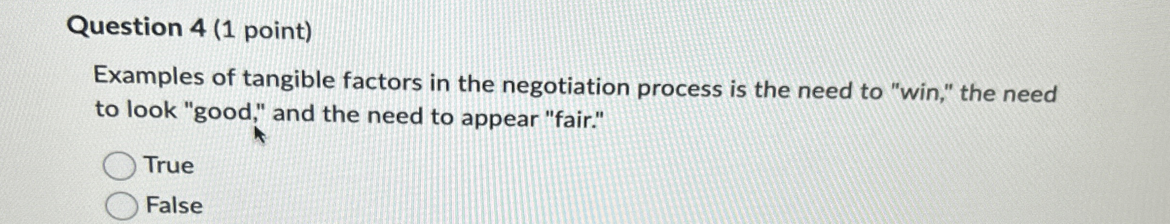 Solved Question 4 (1 ﻿point)Examples of tangible factors in | Chegg.com