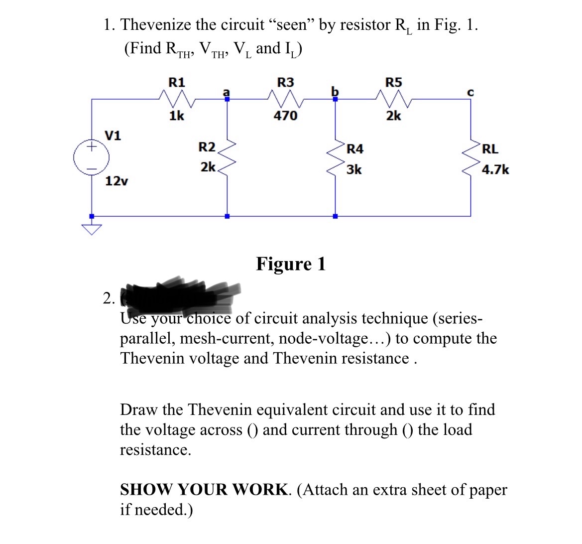 Solved Thevenize the circuit "seen" by resistor RL ﻿in Fig. | Chegg.com