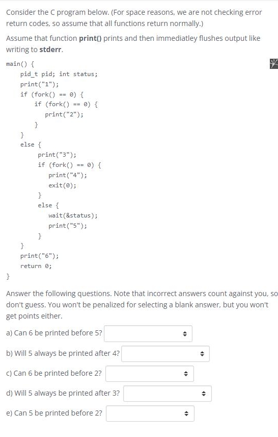 Solved computer science question Consider the C program | Chegg.com